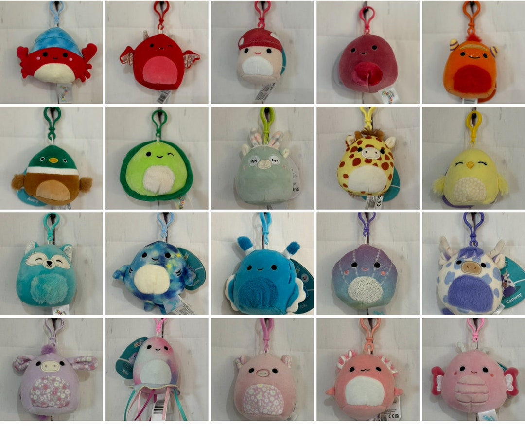 CUSTOM Personalized Squishmallow by Kellytoy Clip Keychain New With ANY ...
