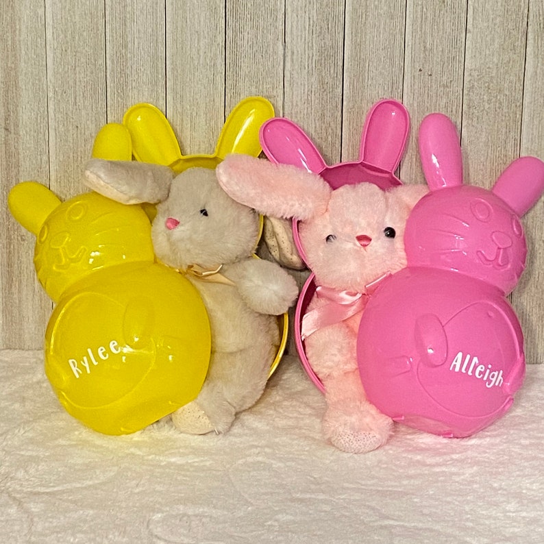 CUSTOM Personalized 10 Inch Plastic Fillable Easter Bunny - Etsy