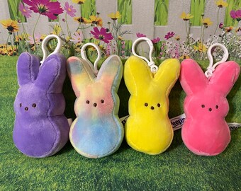 Peeps Bunny Keychain - Etsy