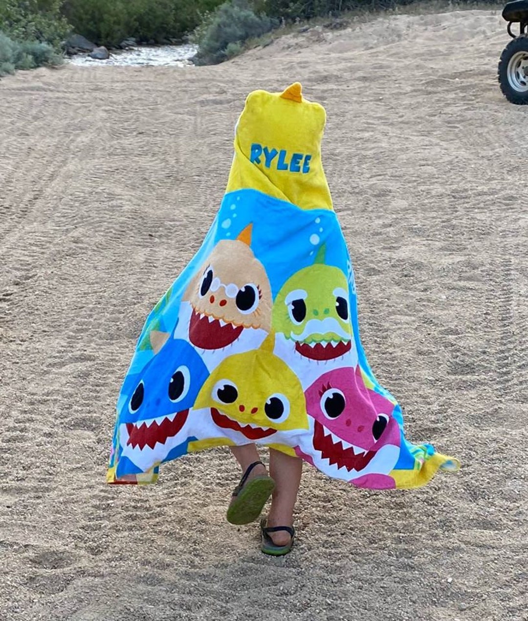 Custom Embroidered Baby Shark Hooded Towel ANY NAME - Etsy