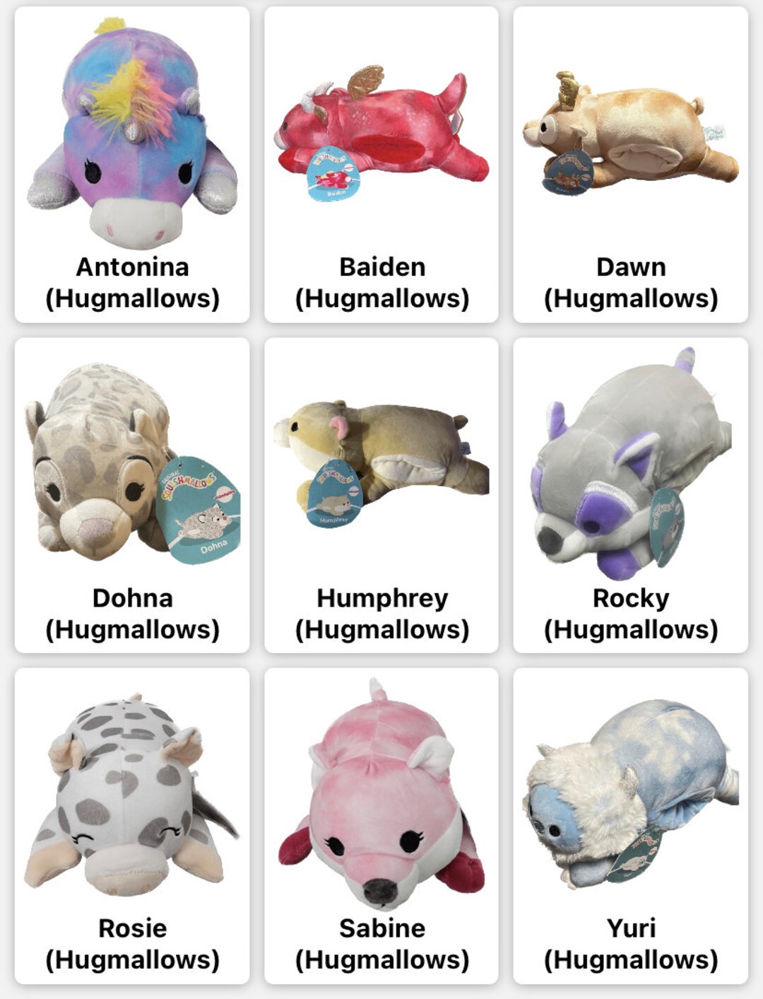 CUSTOM Personalized 12 Hugmallows Squishmallow by Kellytoy - Etsy