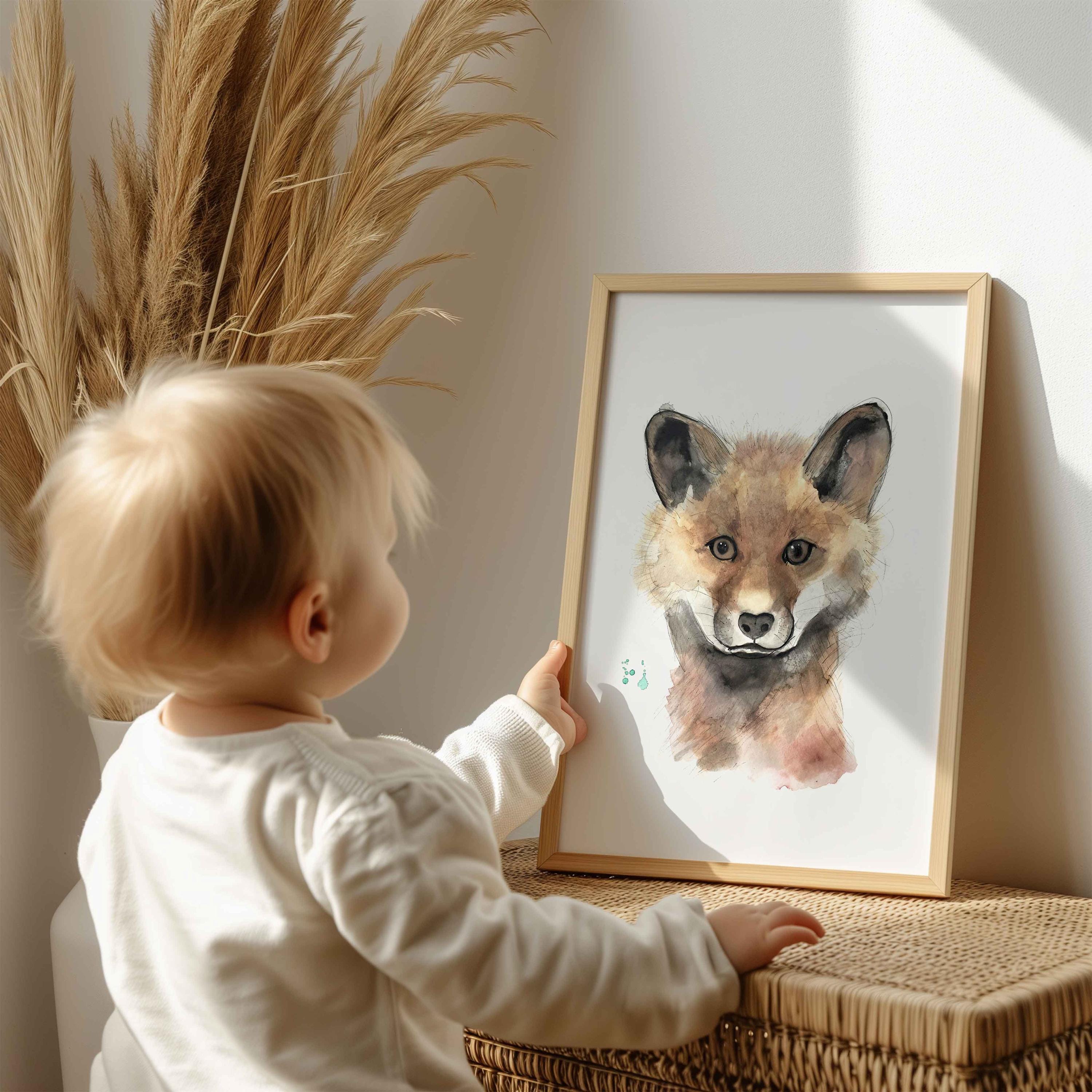 Fox Face Print | Wall Art for Kids' Room | Nature-inspired Forest Decor ...
