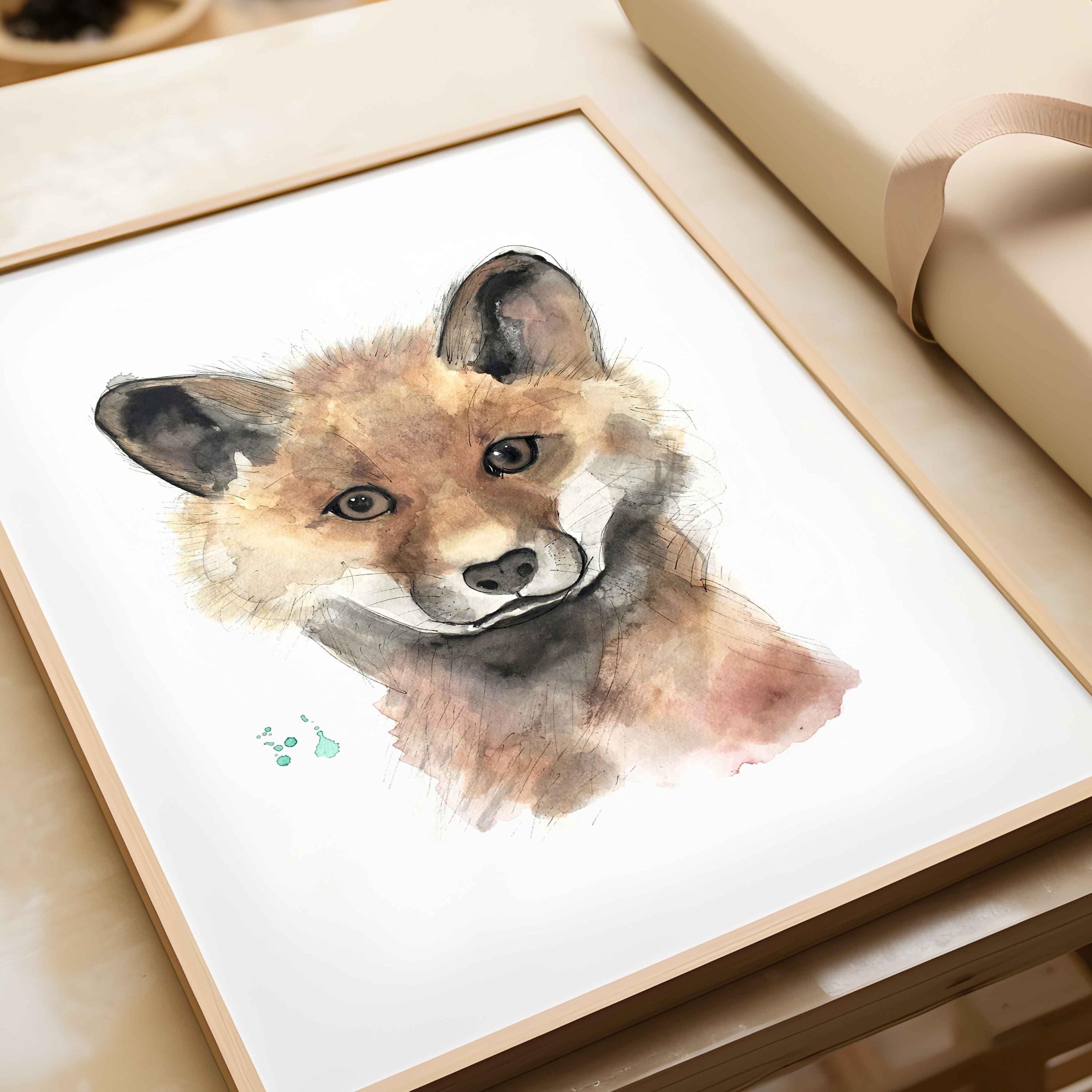 Fox Face Print | Wall Art for Kids' Room | Nature-inspired Forest Decor ...