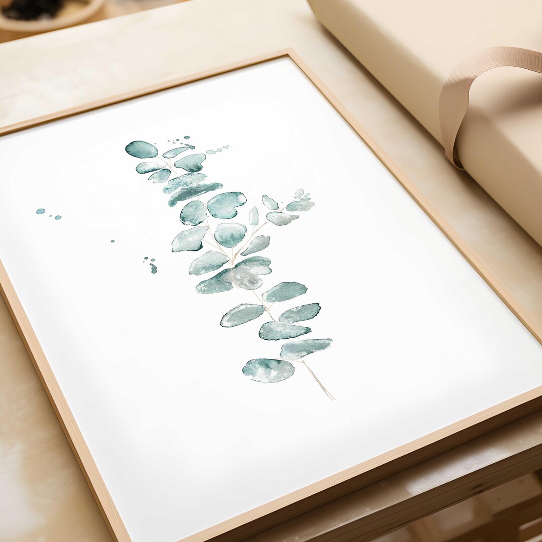 Watercolor Eucalyptus Poster (model Choice) | Authentic Illustration ...
