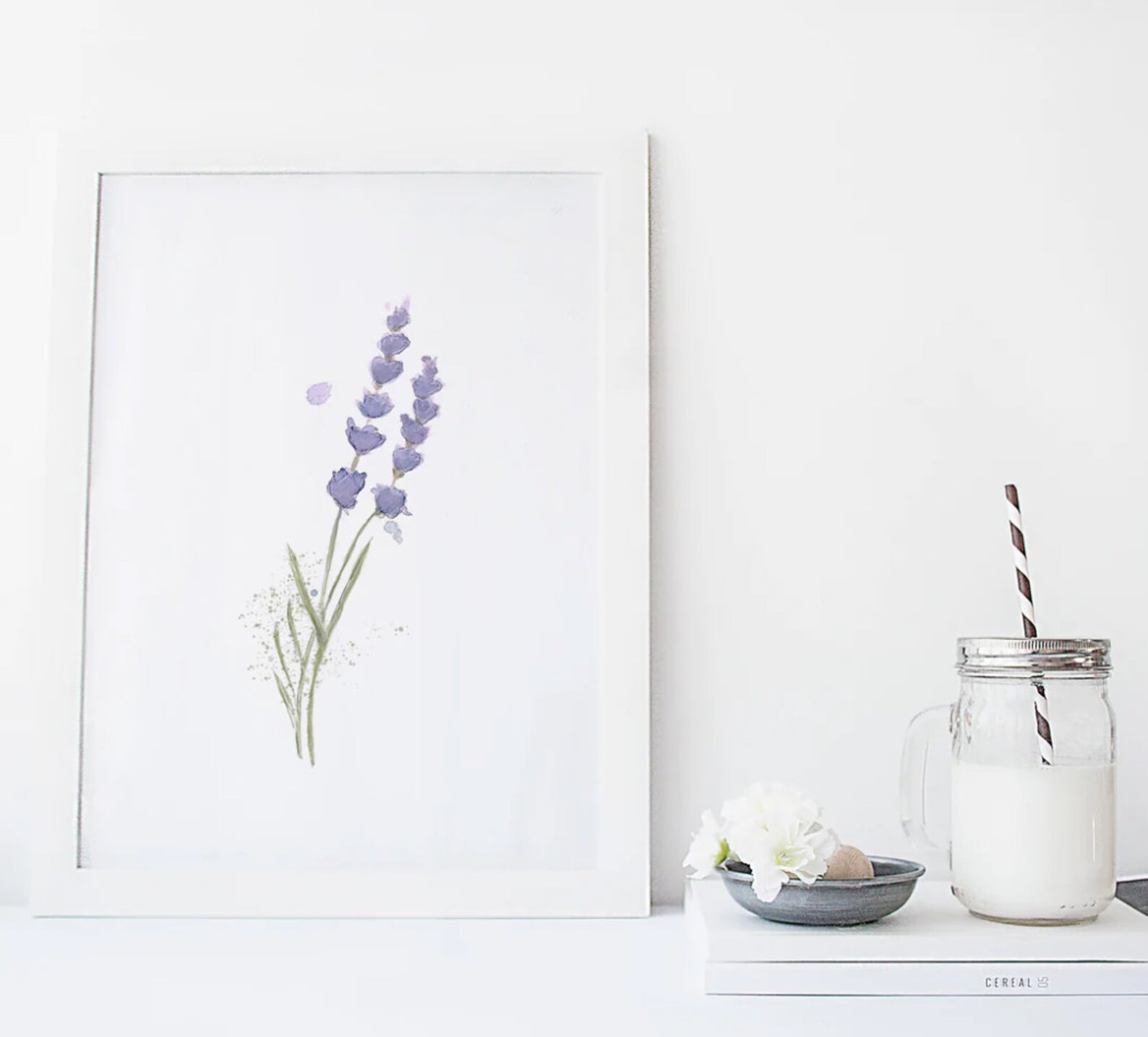 Lavender Print / Lavender Illustration / Flowers / Watercolor ...