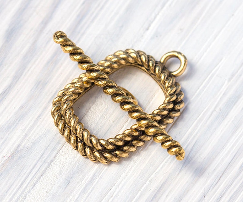 Twisted Rectangle Toggle Clasp Twisted Rope Toggle Clasp | Etsy