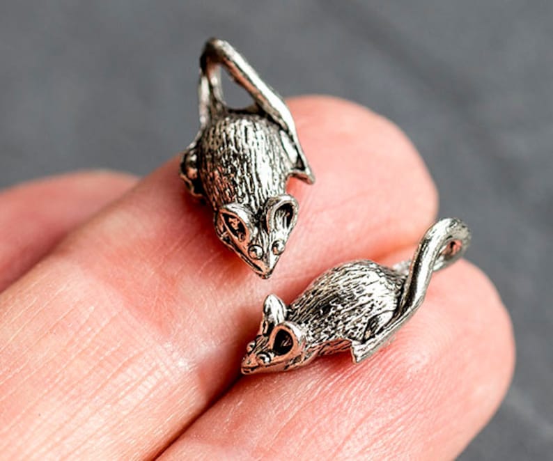 Silver Little Mouse Charm Tiny Mice Charm Antique Silver - Etsy Canada