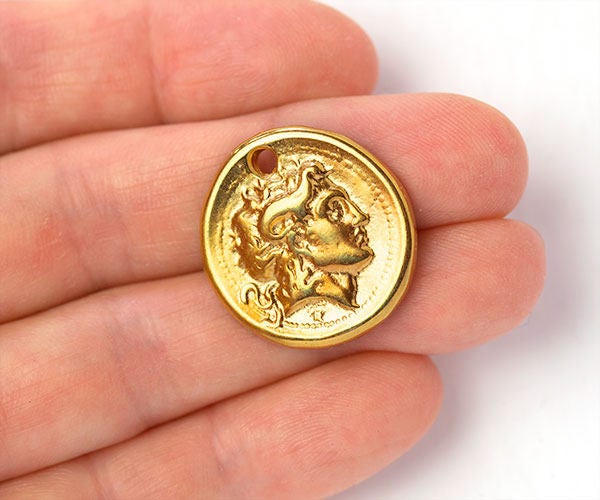 Alexander the Great Gold Coin, Alexander the Great Pendant, Replica ...
