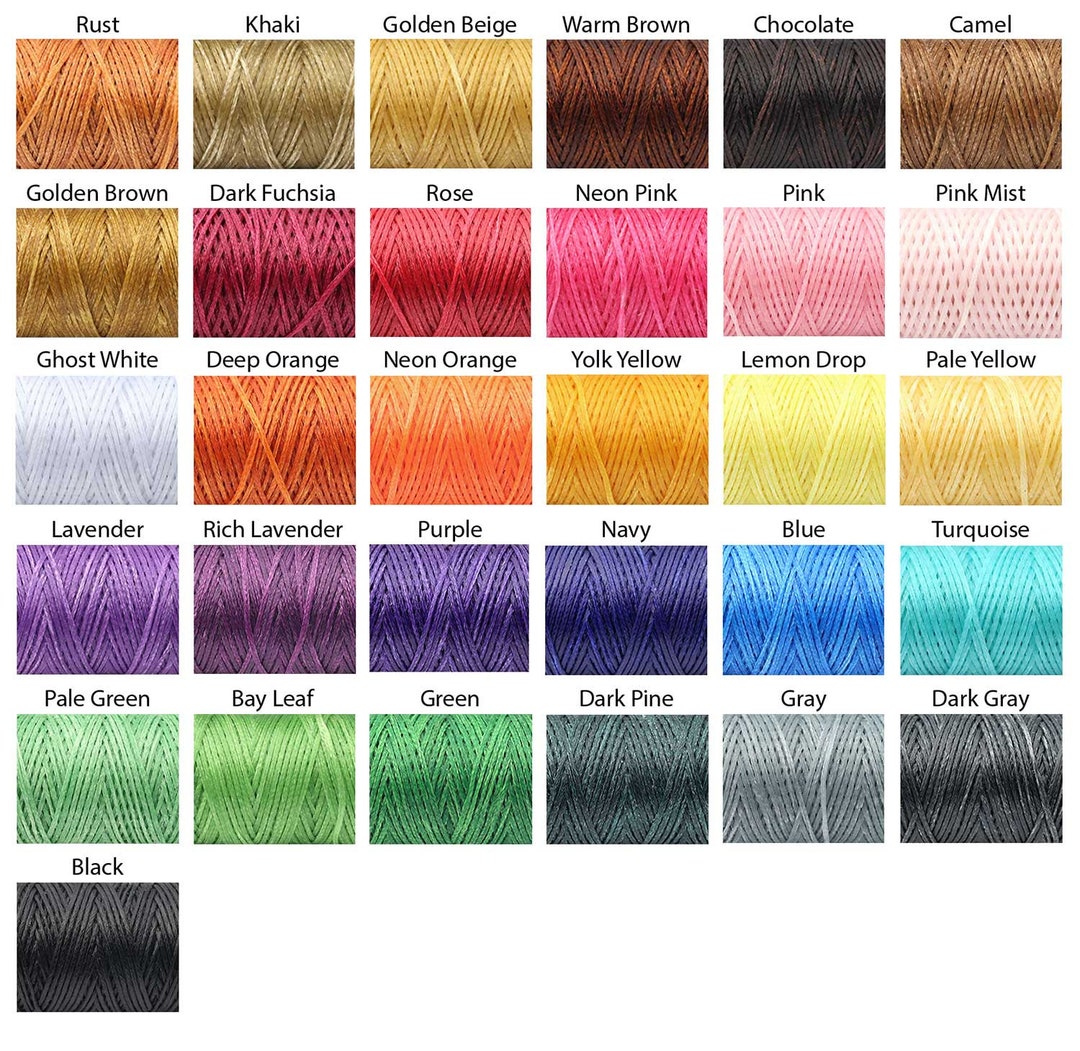 10yards - 1mm Waxed Polyester Cord, Flat Waxed Thread, Braided Beading ...