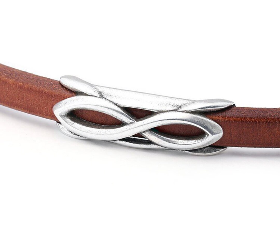 Bracelet Slider Bead, Infinity Symbol Tube Slider, Licorice Slider ...