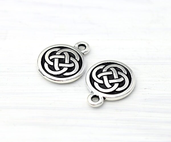 Celtic Knot Charm Silver Celtic Knot Celtic Knot Drops | Etsy