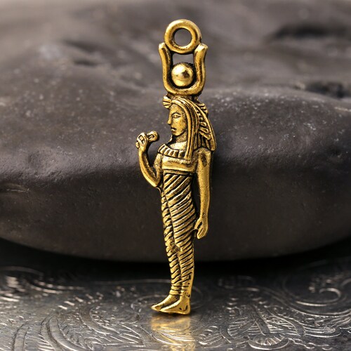 Ancient Egyptian Goddess Isis Charm Gold Goddess of Marriage - Etsy