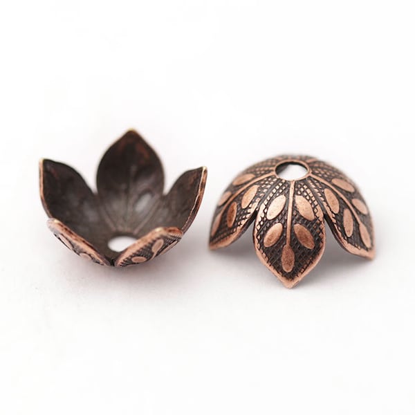 Leaf Bead Caps - Etsy