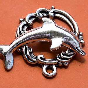 Silver Dolphin Toggle Clasp, Nautical Toggle Clasp, Ocean, Sea Animal ...