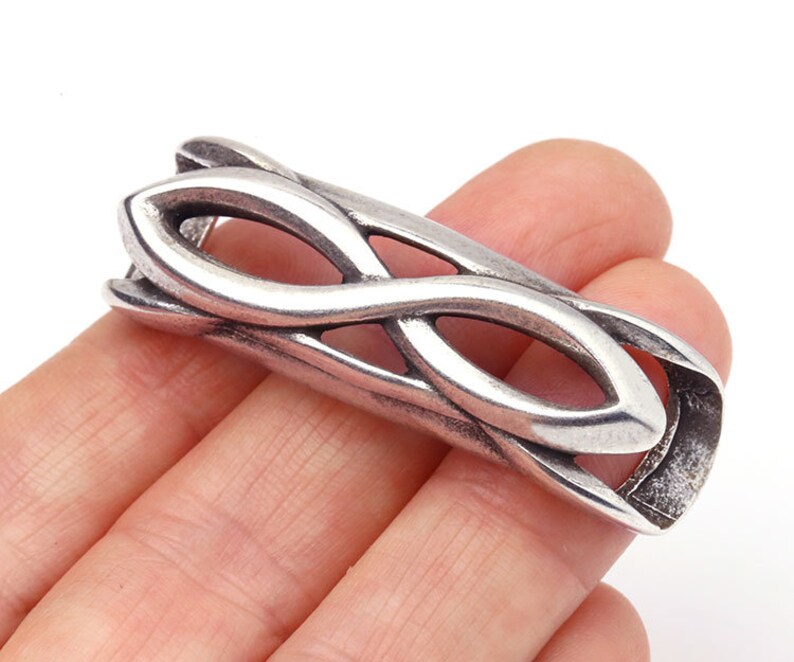 Bracelet Slider Bead Infinity Symbol Tube Slider Licorice - Etsy