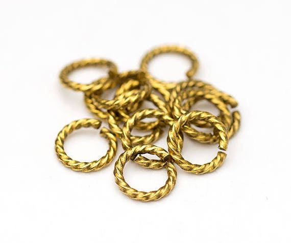 11mm Large Gold Twisted Rope Jump Rings Large Rope Jumprings | Etsy