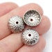 13mm Acorn Bead Caps, Large Bead Caps, Artisan Silver Beadcaps, Antique ...