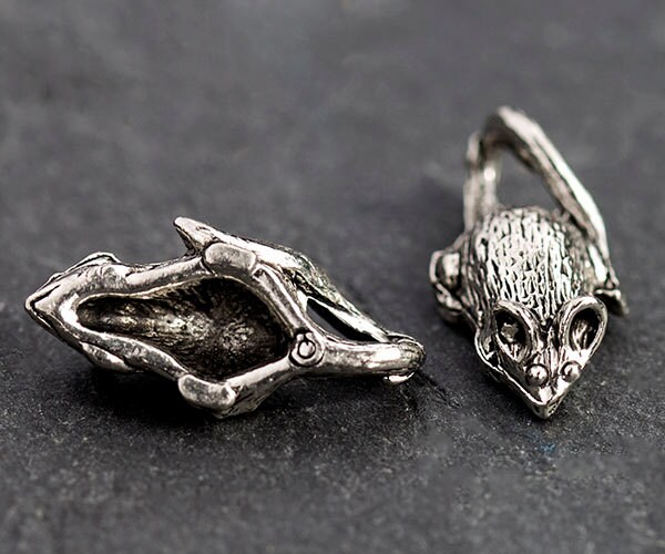 Silver Little Mouse Charm, Tiny Mice Charm, Antique Silver Cute Little ...