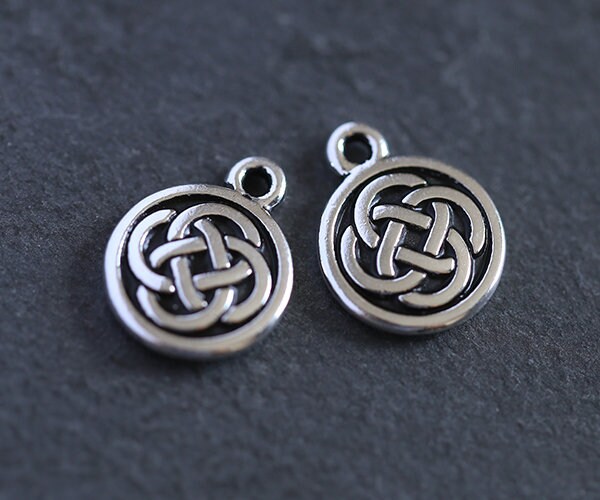 Celtic Knot Charm Silver Celtic Knot Celtic Knot Drops | Etsy