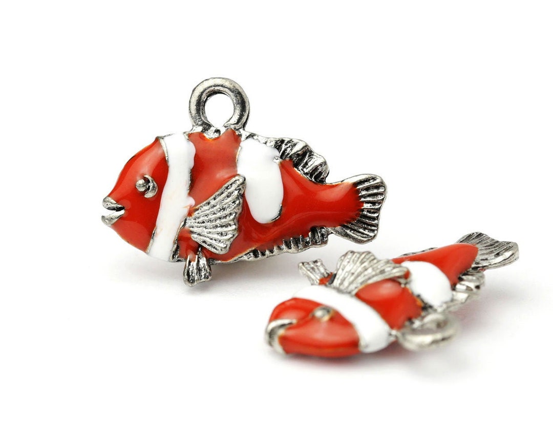 Clown Fish Charm, Tropical Fish, Aquarium Fish Charm, Clownfish Charm ...