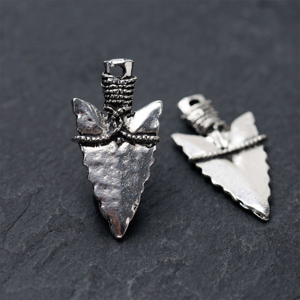 Silver Arrowhead Charm - Etsy