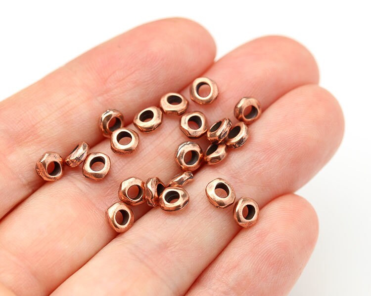 Large Hole 5mm Copper Heishi Beads Small Copper Spacers - Etsy