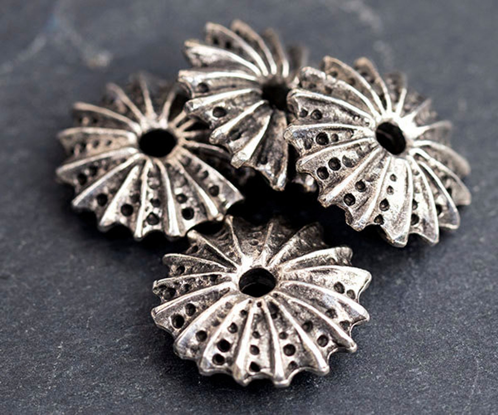 19mm Sea Urchin Beads Double Sided Shell Bead Nautical | Etsy