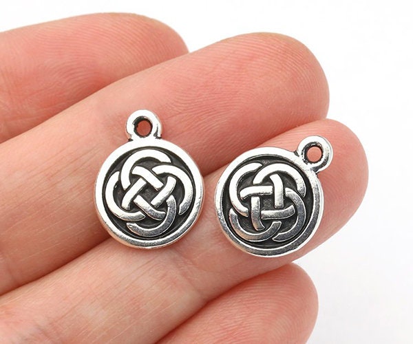 Celtic Knot Charm Silver Celtic Knot Celtic Knot Drops | Etsy