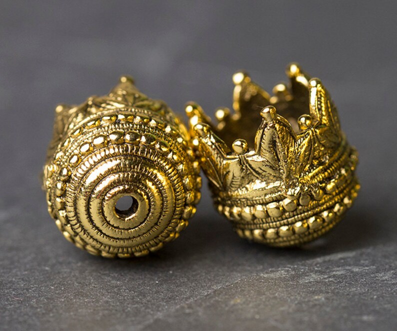 Gold Maharajah Large Bead Caps Large Antique Gold Bead Caps - Etsy