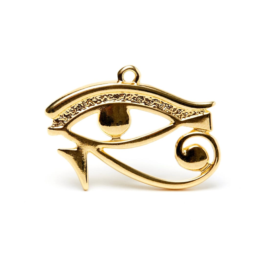 Gold Eye of Horus, the Eye of Ra Pendant, Protection Amulet, Egyptian ...