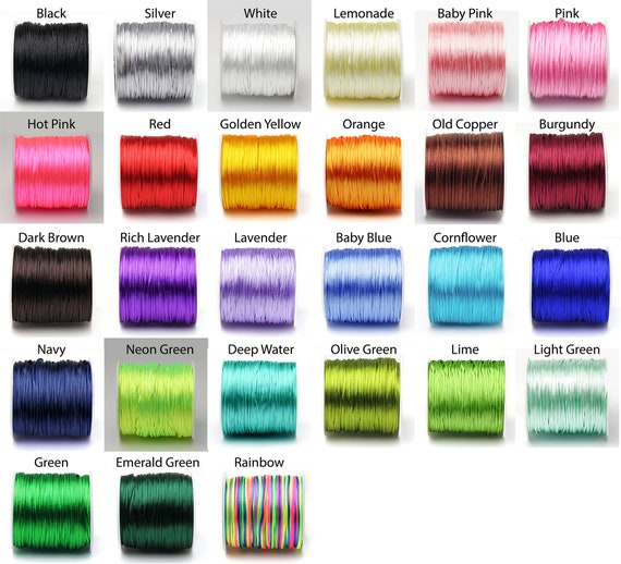 1mm Satin Cord Faux Silk Cord Rattail Silk Cord Nylon - Etsy