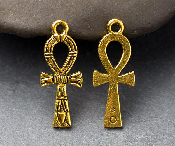 Small Gold Ankh Charms Symbol of Life Charm Egyptian Cross | Etsy