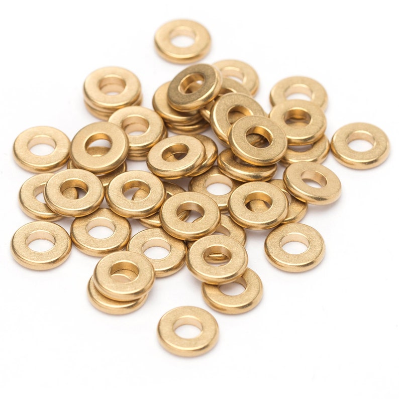 8mm Round Washers Large Hole Solid Brass Spacers Flat Round - Etsy