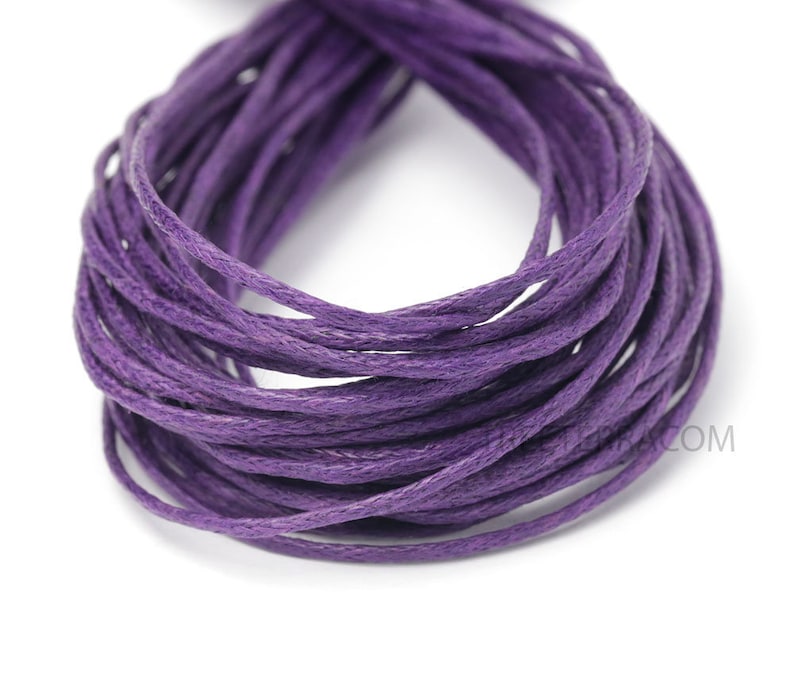 30ft 1mm Waxed Polished Cotton Cord, Braided Cotton String, 1mm Macrame ...