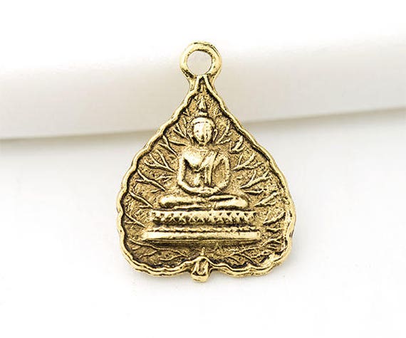 Gold Meditating Buddha Charm Sitting Buddha Charm Tibetan | Etsy