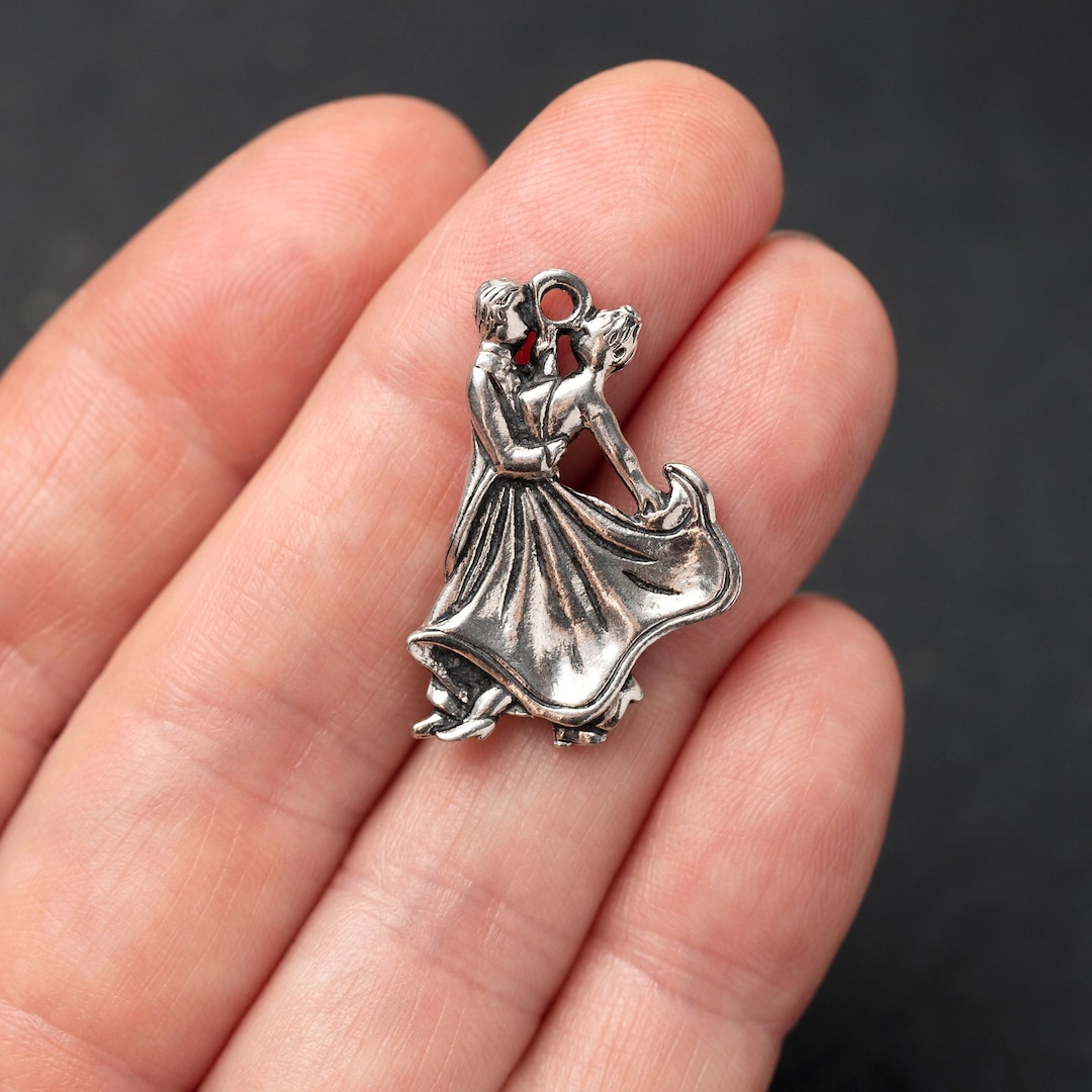 Silver Dancing Couple Pendant, Ballroom Dance Charm, Ballroom Dancing ...
