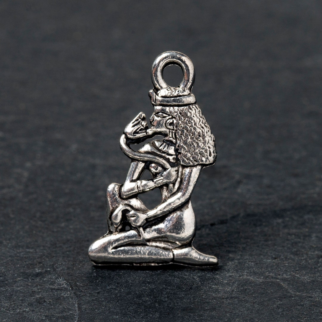 Queen Cleopatra Charm, Egypt Queen Pendant, Egyptian Goddess Holding ...
