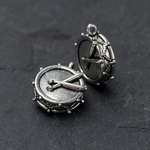 Silver Drum Charm Percussion Musical Instrument Charm | Etsy