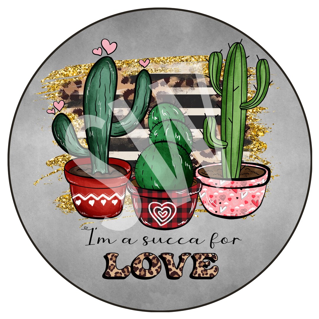 Succa for Love, Valentine, Love, Freshie Cardstock, Sticker, Digital ...