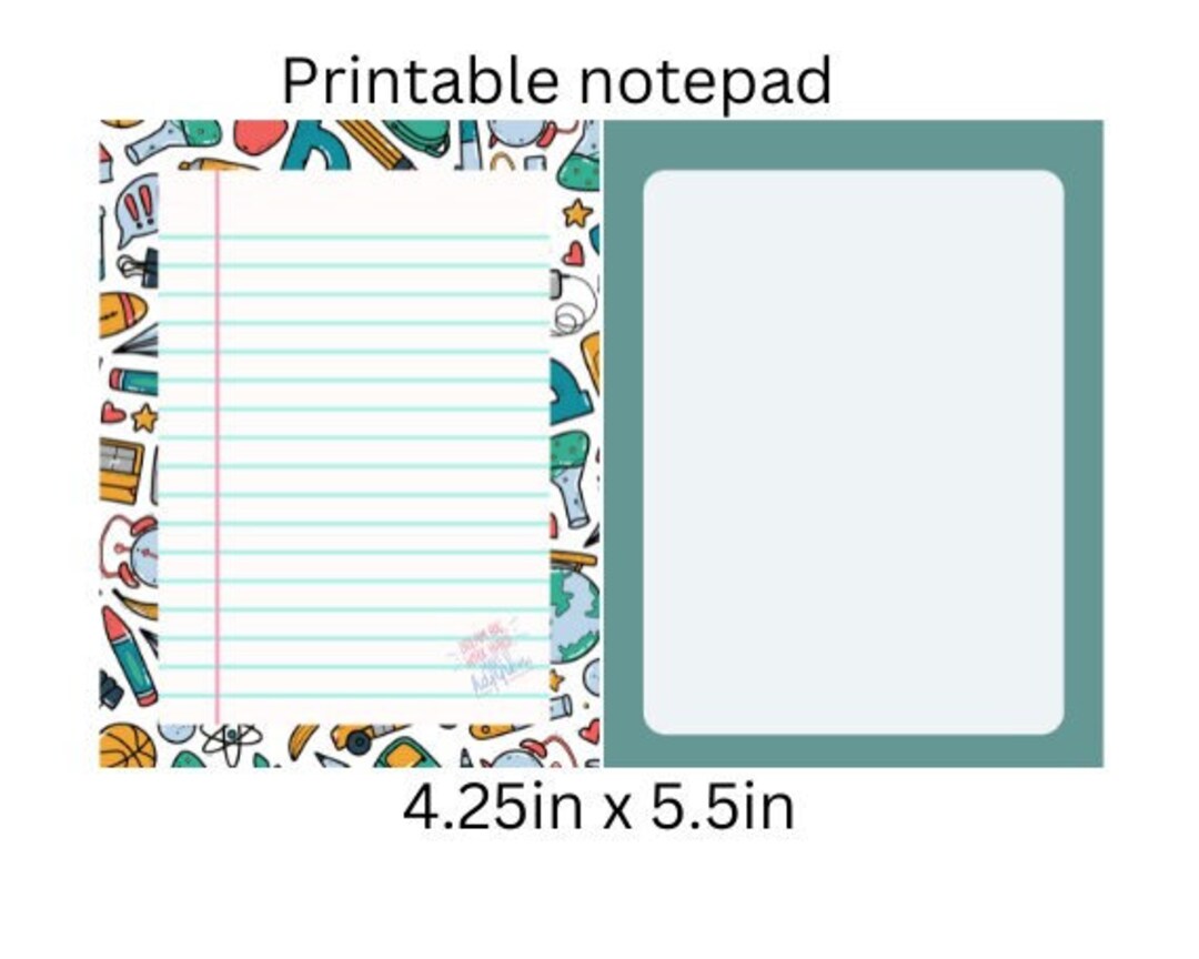 Teacher Themed Digital Printable Notepad - Etsy