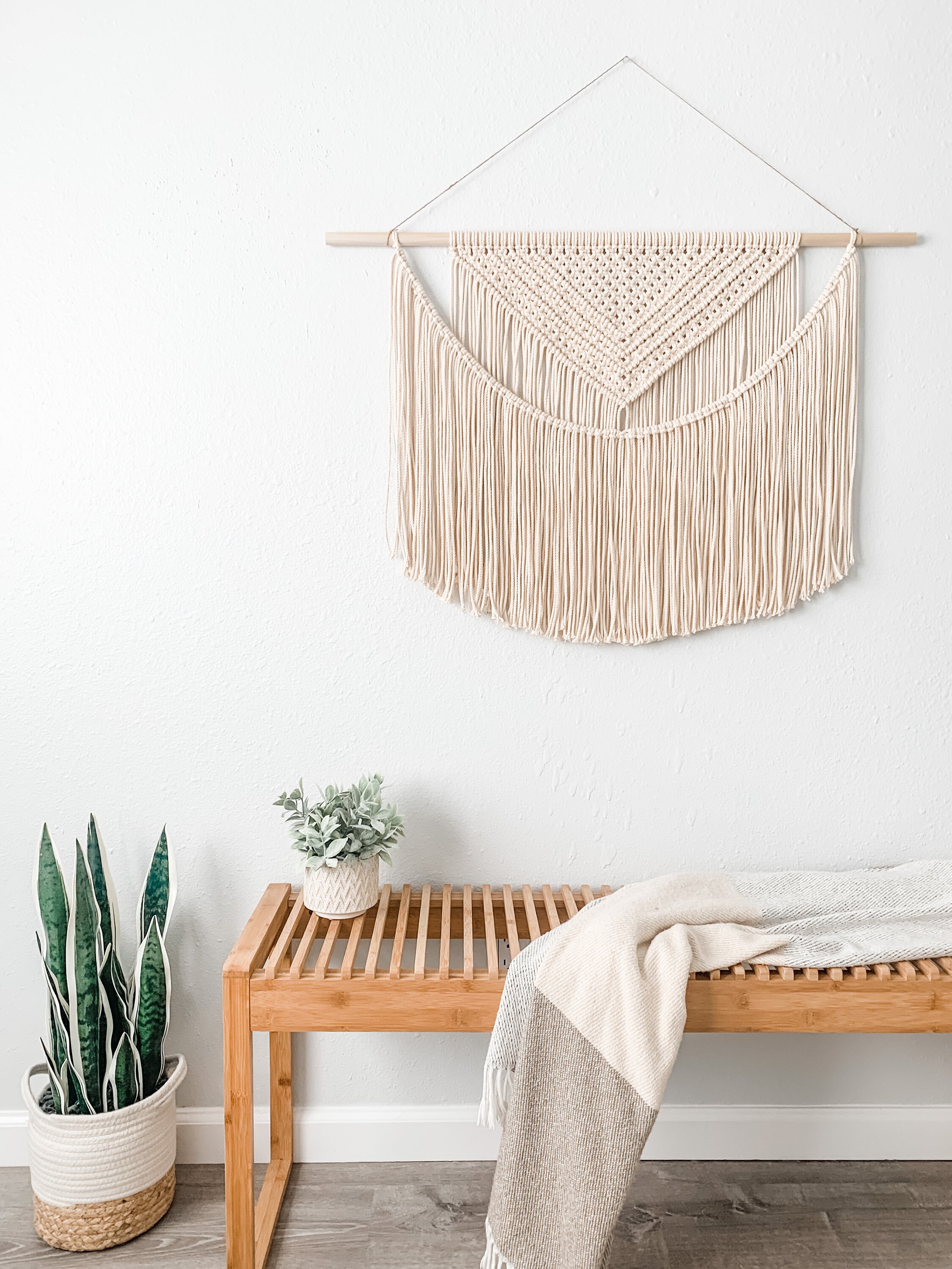 Layered Triangle Macrame Wall Hanging Large Macrame Wall | Etsy