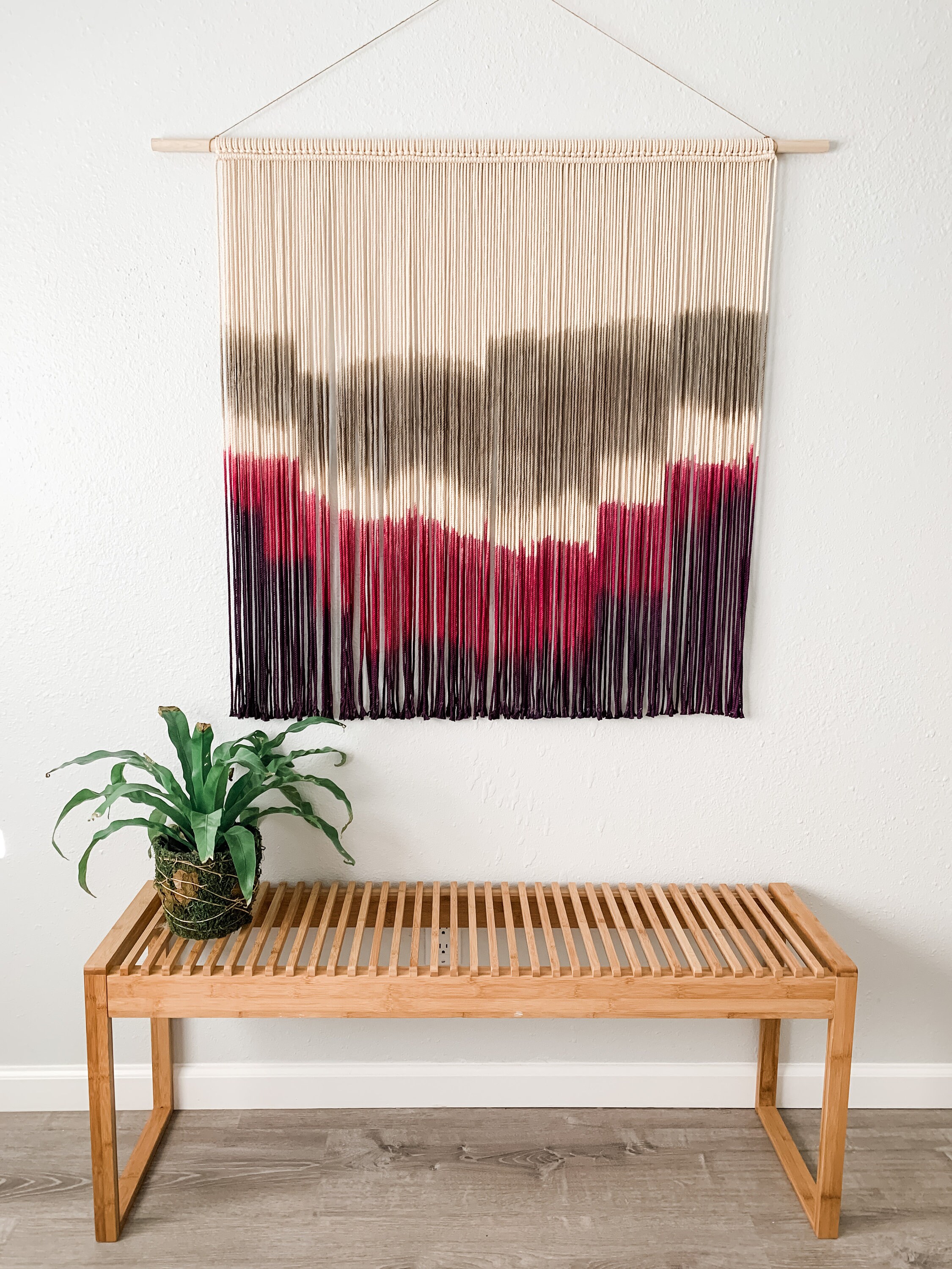 Extra Large Hand Dyed Modern Macrame Wall Hanging / Fiber Art / Boho ...
