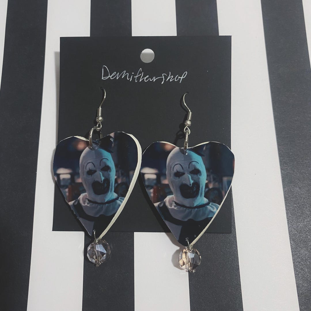 Art the Clown Earrings Terrifier Horror Movie Earrings Slasher Clowns ...