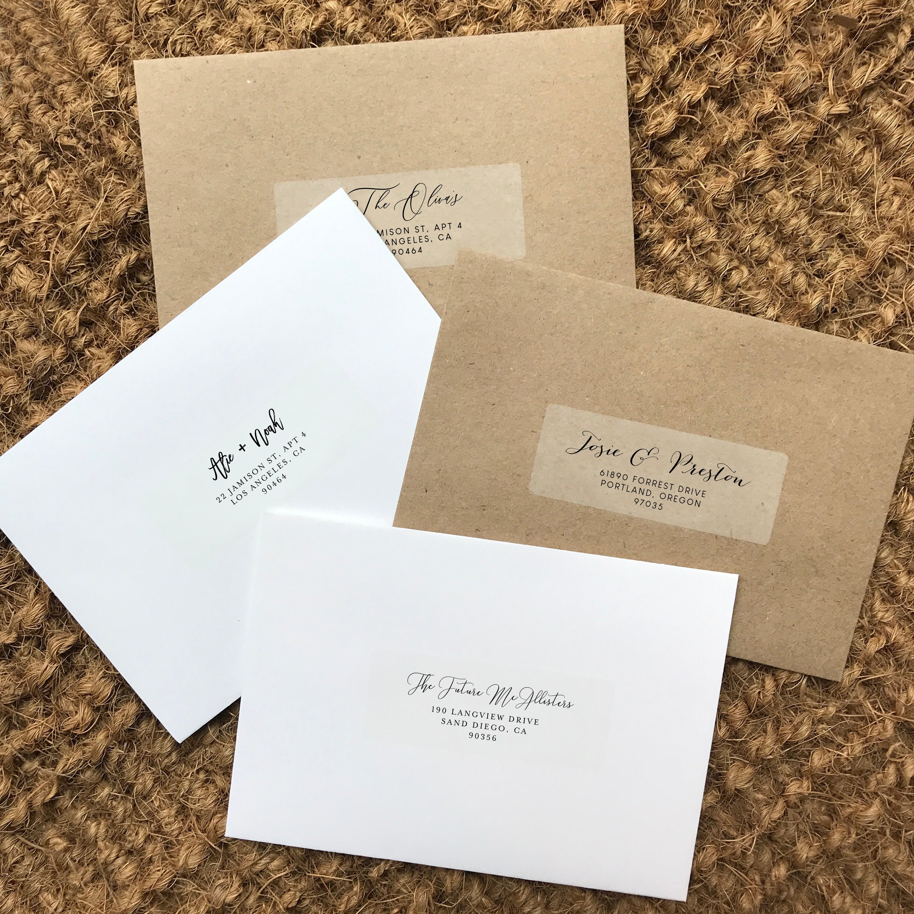 Add On Clear Return Address Labels For Response Envelopes Etsy