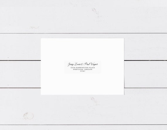 Return RSVP Envelope Printed Addressing Wedding Envelope - Etsy