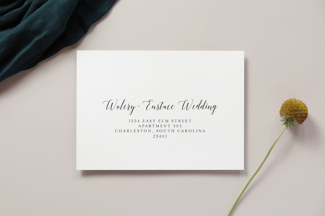 Return RSVP Envelope Printed Addressing, Wedding Envelope Addressing ...