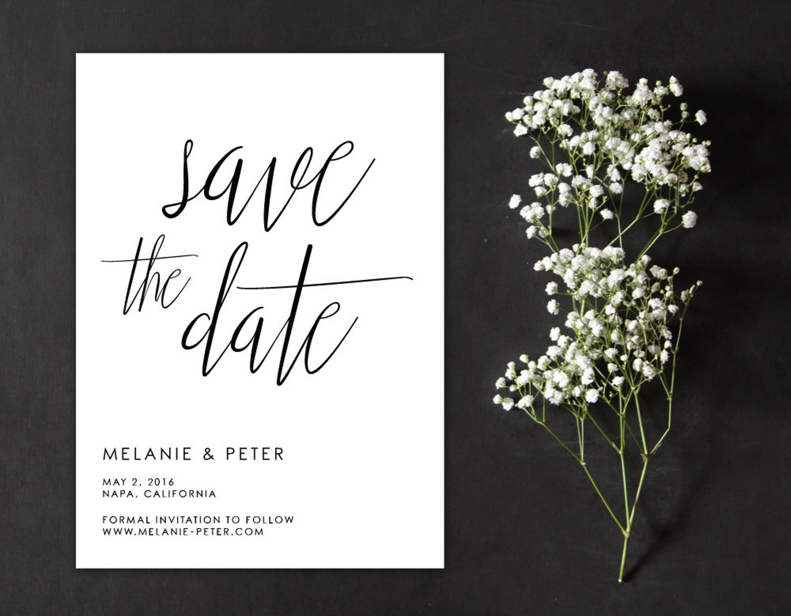 Save the Date Calligraphy Save the Date Romantic Save the - Etsy