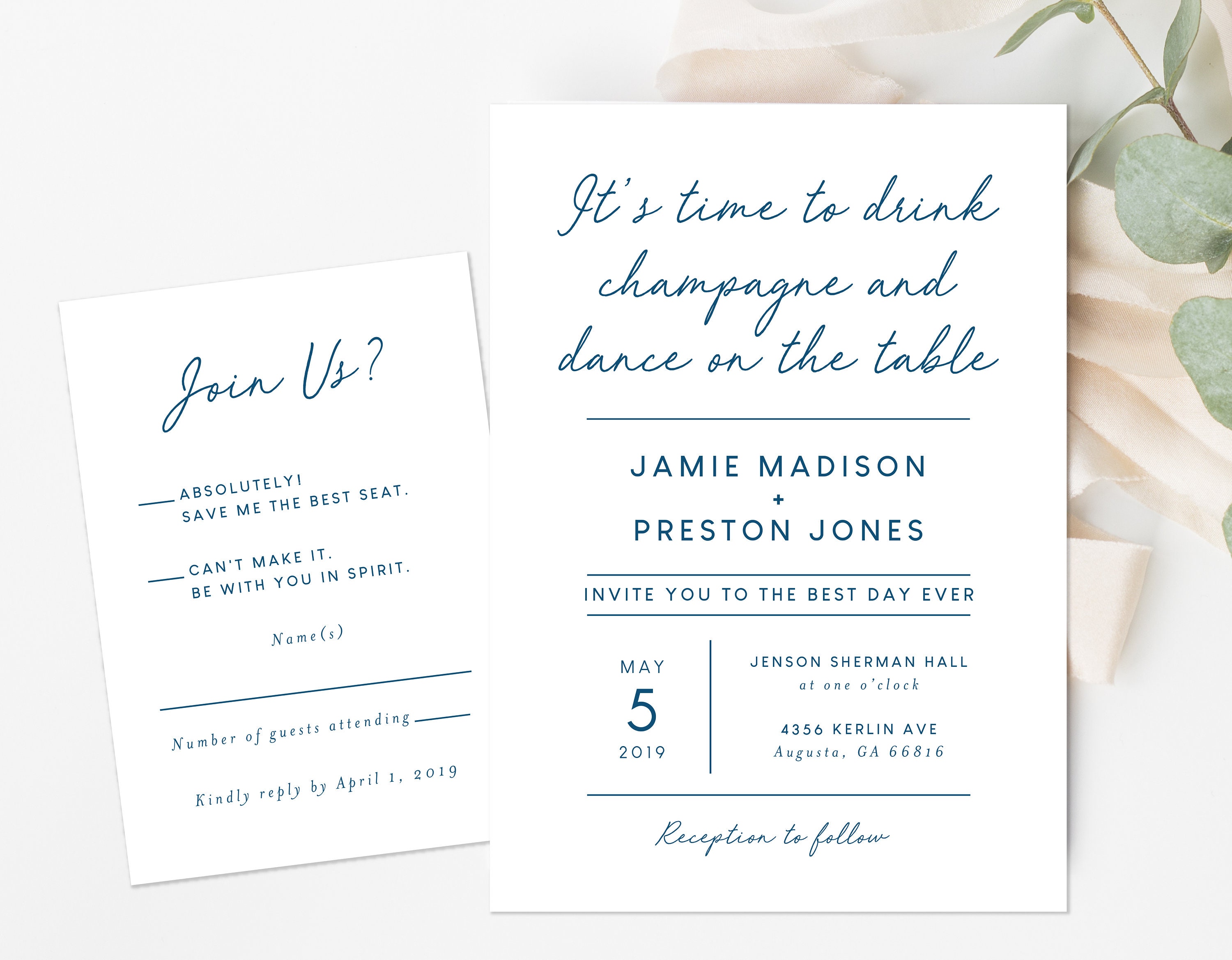 Funny Wedding Invitation Unique Wedding Invitation Witty | Etsy