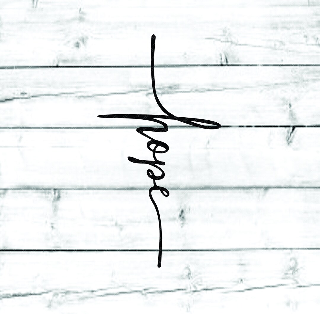 Hope Cross Svg, Hope Cross Cut File, Hope Cross Clipart, Faith Svg, Cut ...