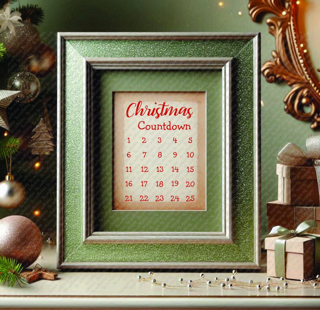 Svg Files, Christmas Countdown Svg, Advent Svg, Days 'til Christmas Svg ...